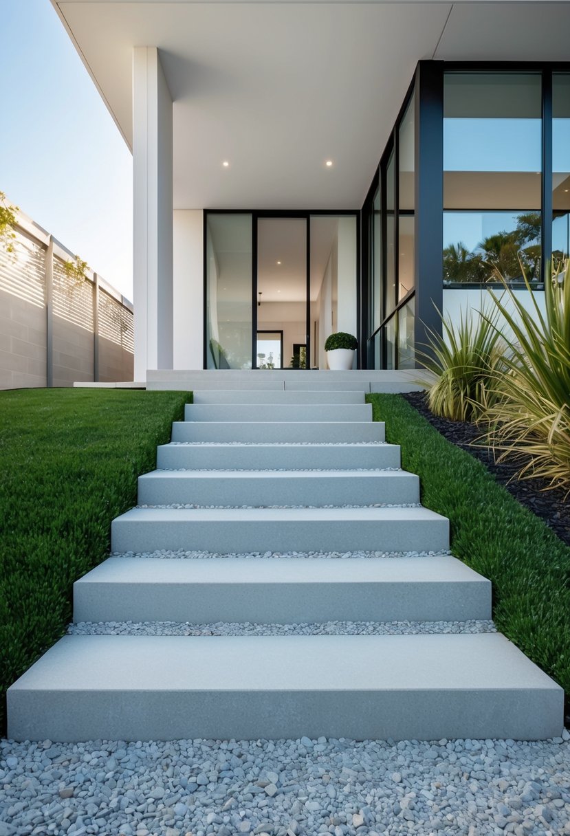30 Modern Front Yard Steps Design Ideas To Boost Your Home's Curb Appeal
