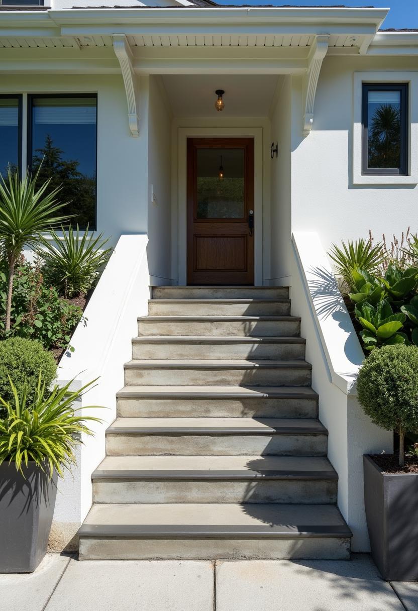 30 Modern Front Yard Steps Design Ideas To Boost Your Home's Curb Appeal