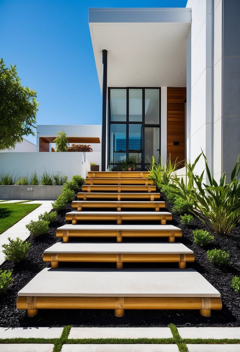 30 Modern Front Yard Steps Design Ideas To Boost Your Home's Curb Appeal
