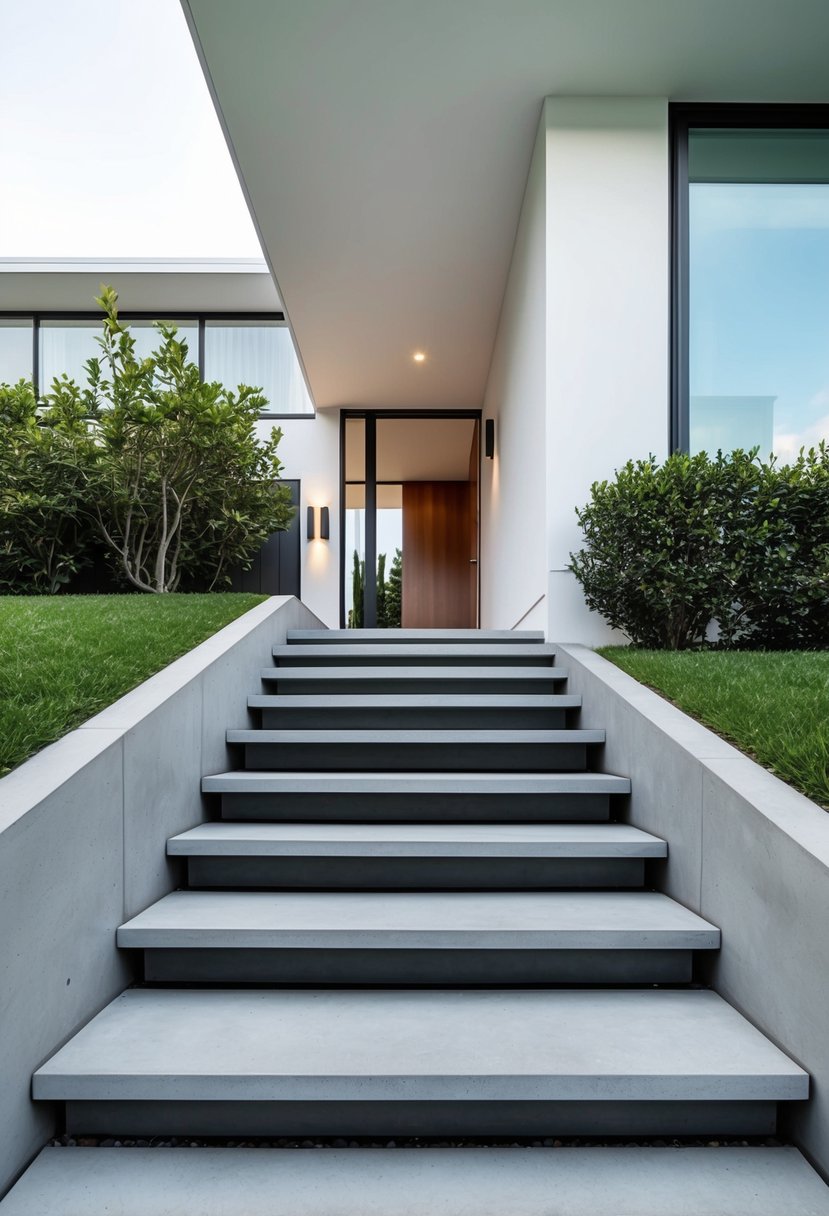 30 Modern Front Yard Steps Design Ideas To Boost Your Home's Curb Appeal