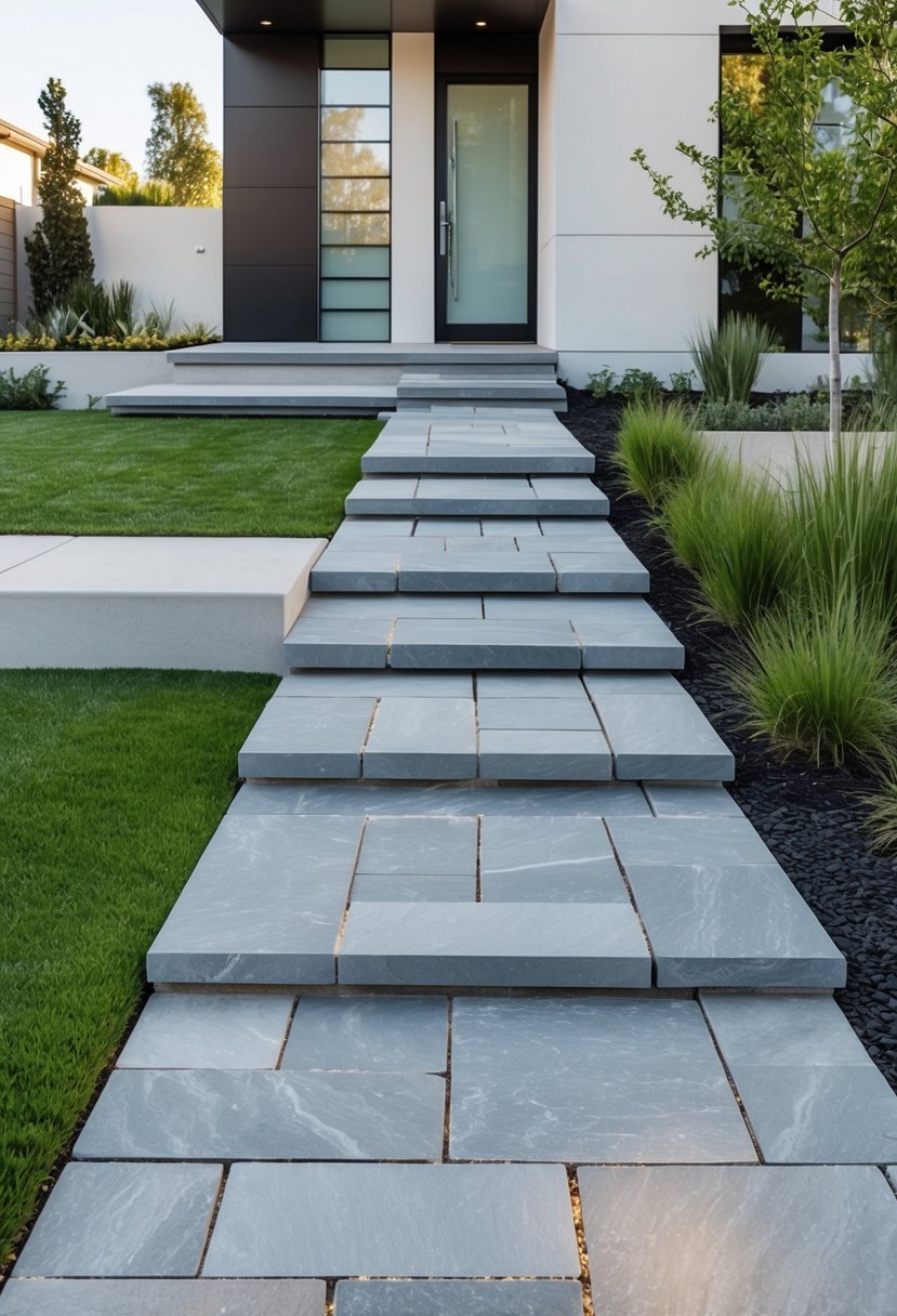 30 Modern Front Yard Steps Design Ideas To Boost Your Home's Curb Appeal