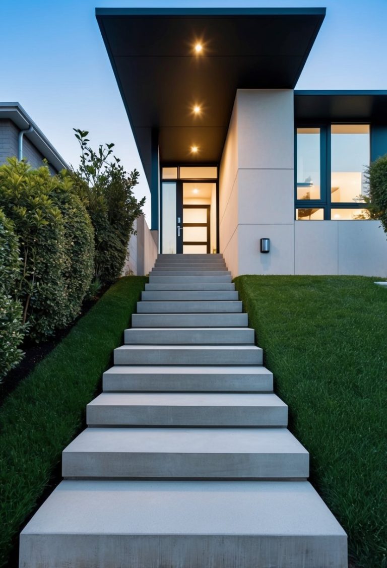 30 Modern Front Yard Steps Design Ideas To Boost Your Home's Curb Appeal