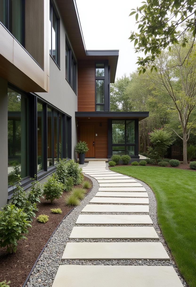 30 Modern Front Yard Steps Design Ideas To Boost Your Home's Curb Appeal