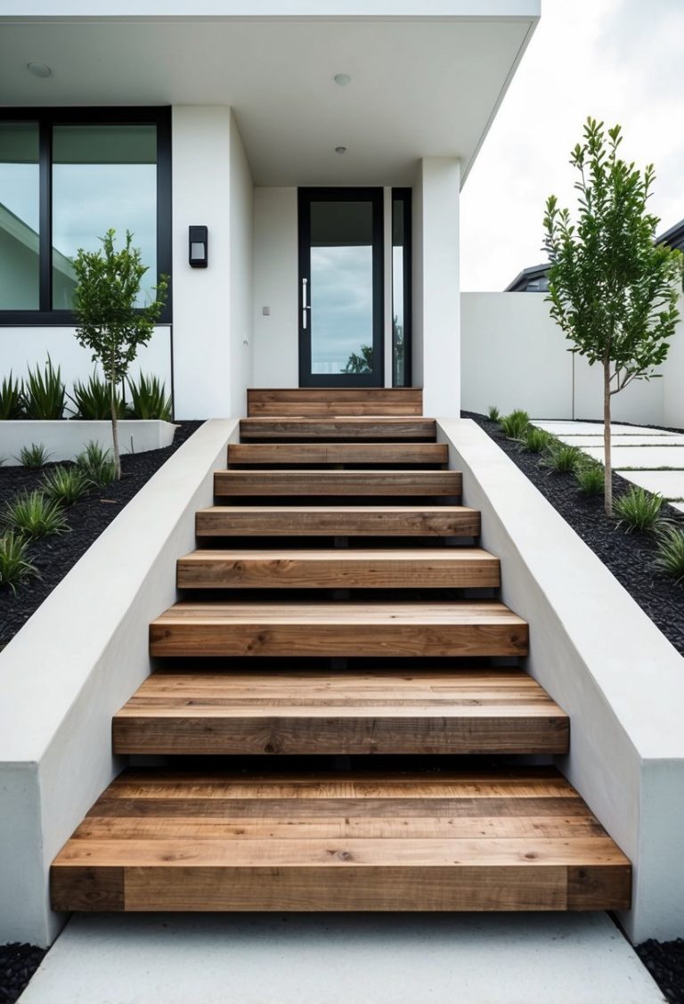 30 Modern Front Yard Steps Design Ideas To Boost Your Home's Curb Appeal