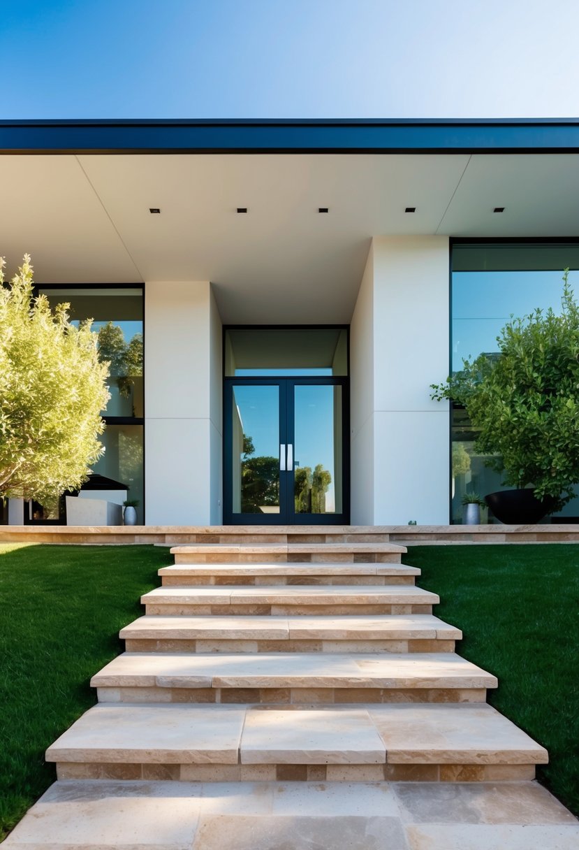 30 Modern Front Yard Steps Design Ideas To Boost Your Home's Curb Appeal