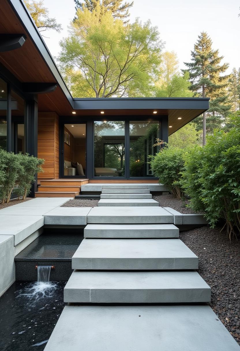 30 Modern Front Yard Steps Design Ideas To Boost Your Home's Curb Appeal