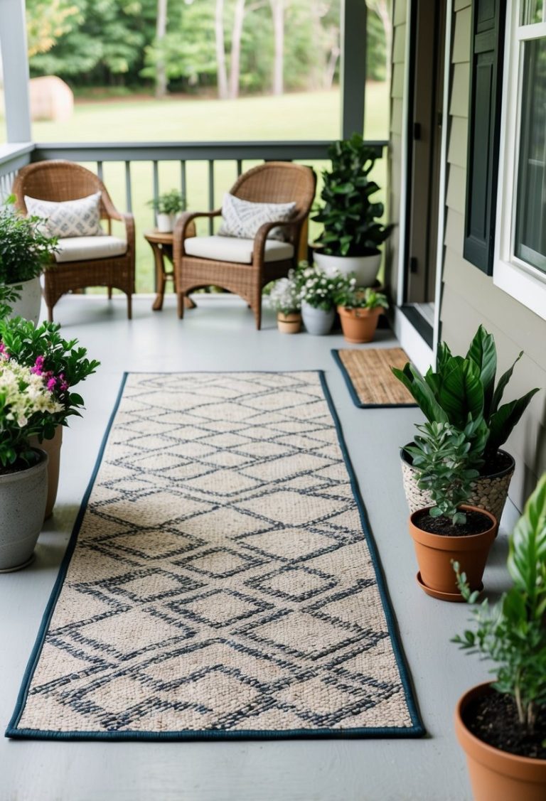 29 Painted Concrete Porch Ideas To Brighten Your Home's Entrance