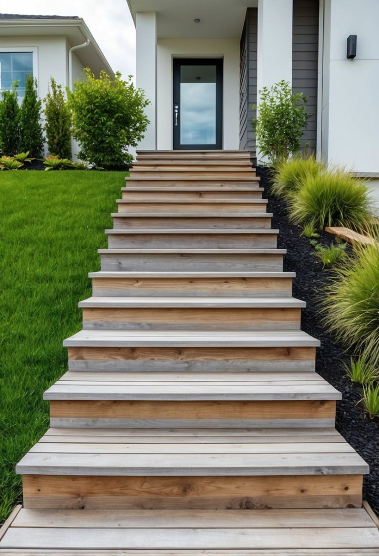 30 Modern Front Yard Steps Design Ideas To Boost Your Home's Curb Appeal