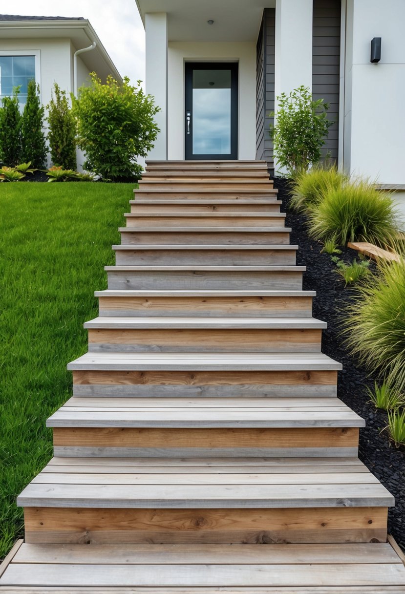 30 Modern Front Yard Steps Design Ideas To Boost Your Home's Curb Appeal