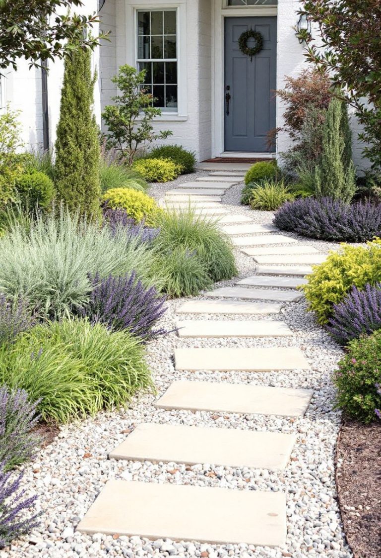 30 Landscaping Ideas For Entrance Walkways: Boost Your Home's Curb Appeal