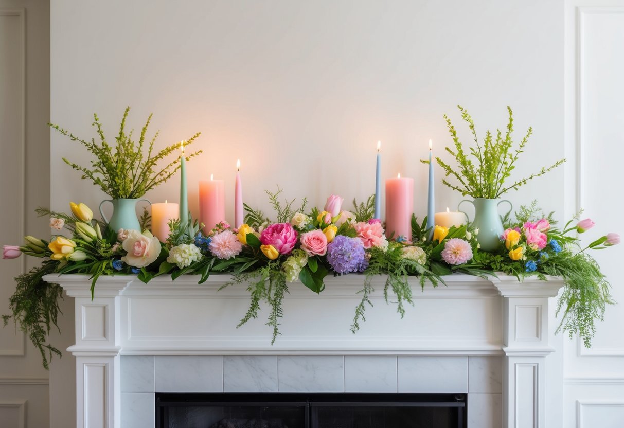 30 Spring Fireplace Mantle Decor Ideas To Brighten Your Home This Season