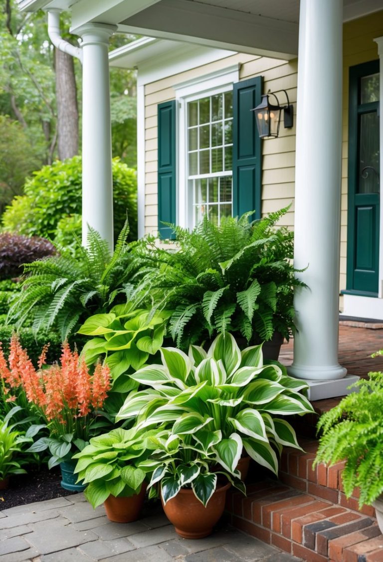 18 Stunning Front Porch Plant Ideas Using Hostas, Coral Bells, And ...
