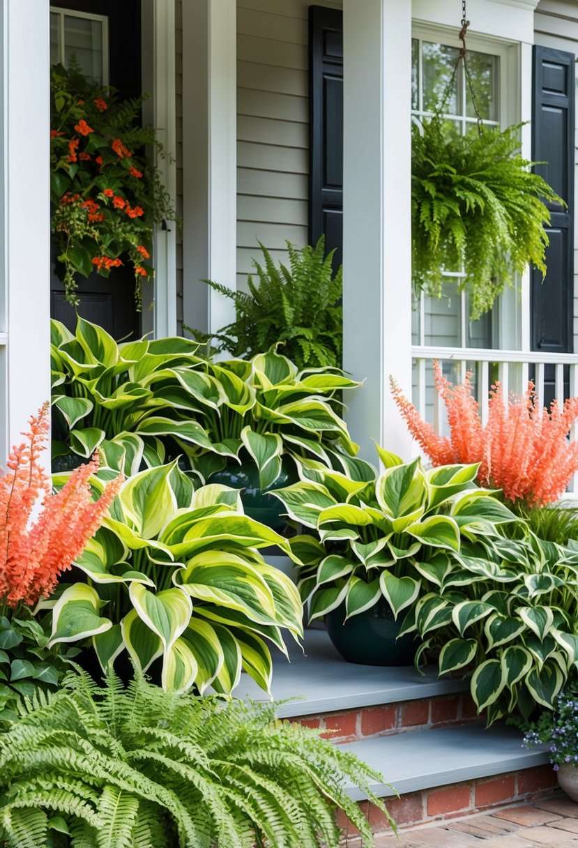 18 Stunning Front Porch Plant Ideas Using Hostas, Coral Bells, And ...