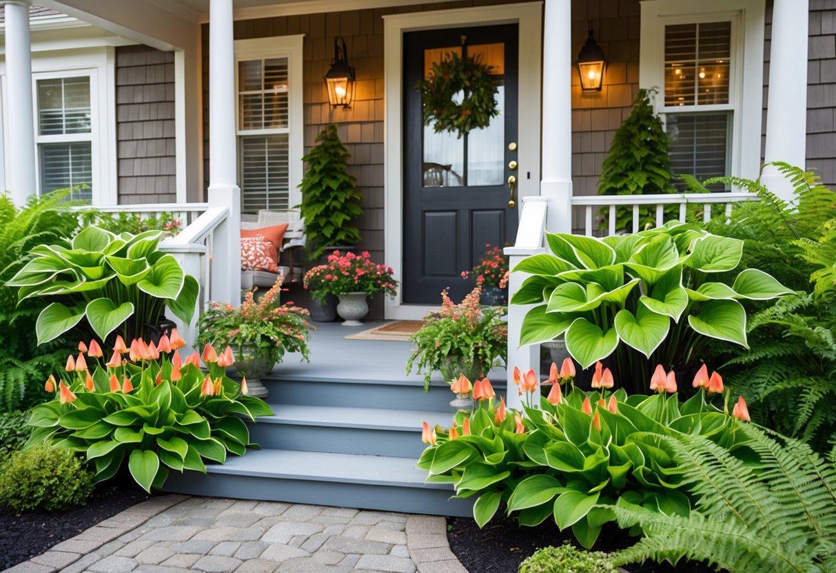 18 Stunning Front Porch Plant Ideas Using Hostas, Coral Bells, And ...