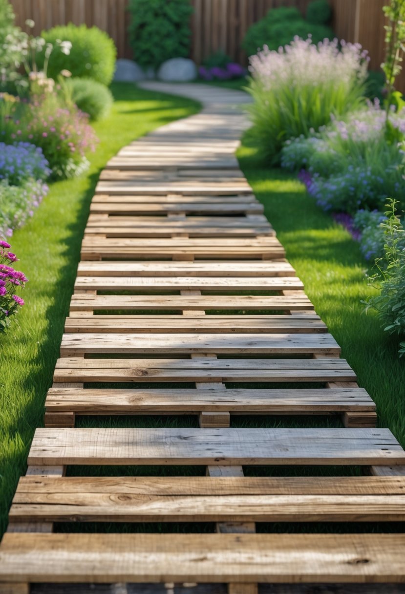 21 Wood Pallet Walkway Ideas To Spruce Up Your Garden Path