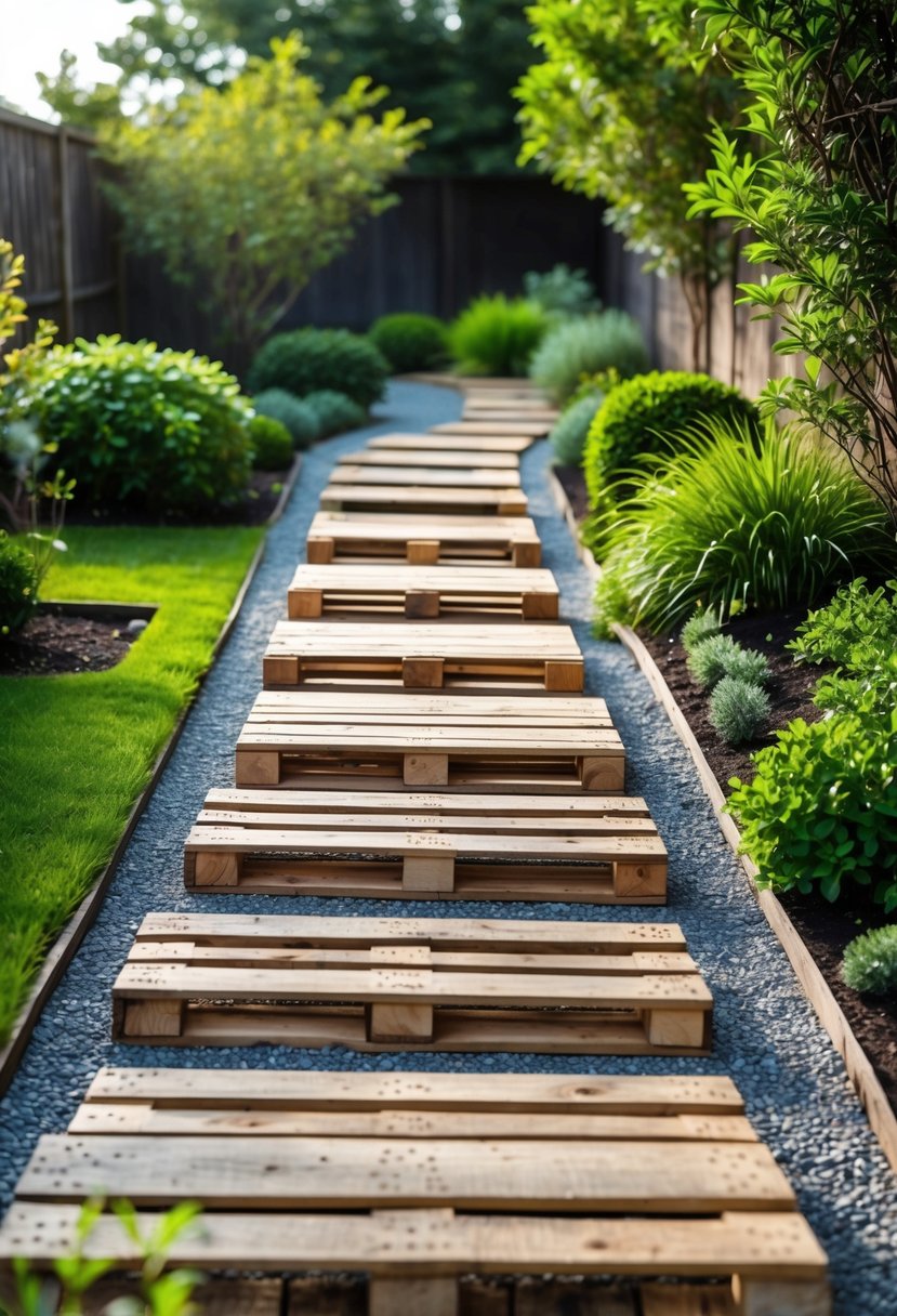 21 Wood Pallet Walkway Ideas To Spruce Up Your Garden Path