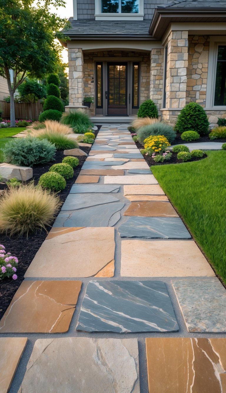 20 Flagstone Pathway To Front Door Ideas To Enhance Your Curb Appeal