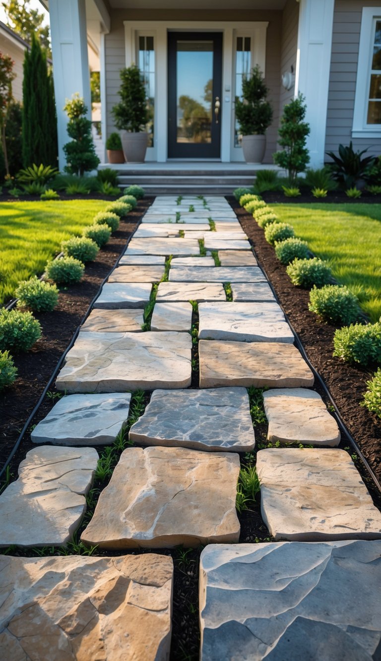 20 Flagstone Pathway To Front Door Ideas To Enhance Your Curb Appeal