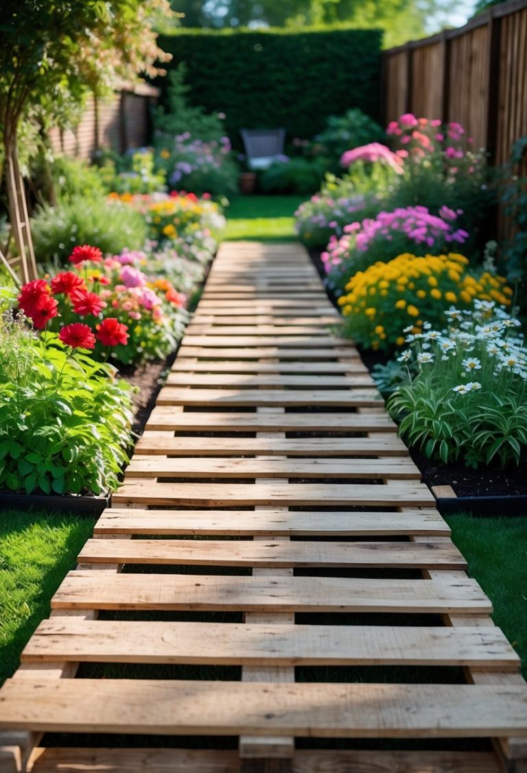 21 Wood Pallet Walkway Ideas To Spruce Up Your Garden Path