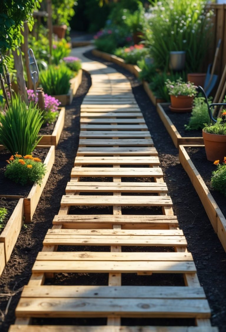21 Wood Pallet Walkway Ideas To Spruce Up Your Garden Path