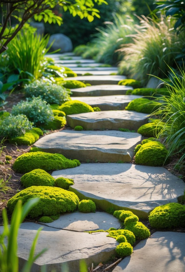 22 Stepping Stone Walkway Ideas To Brighten Up Your Garden Path