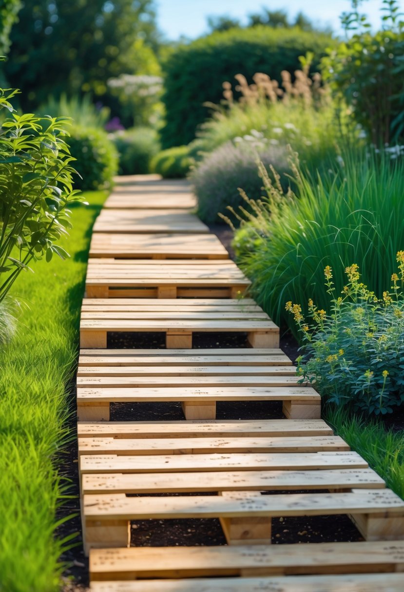 21 Wood Pallet Walkway Ideas To Spruce Up Your Garden Path