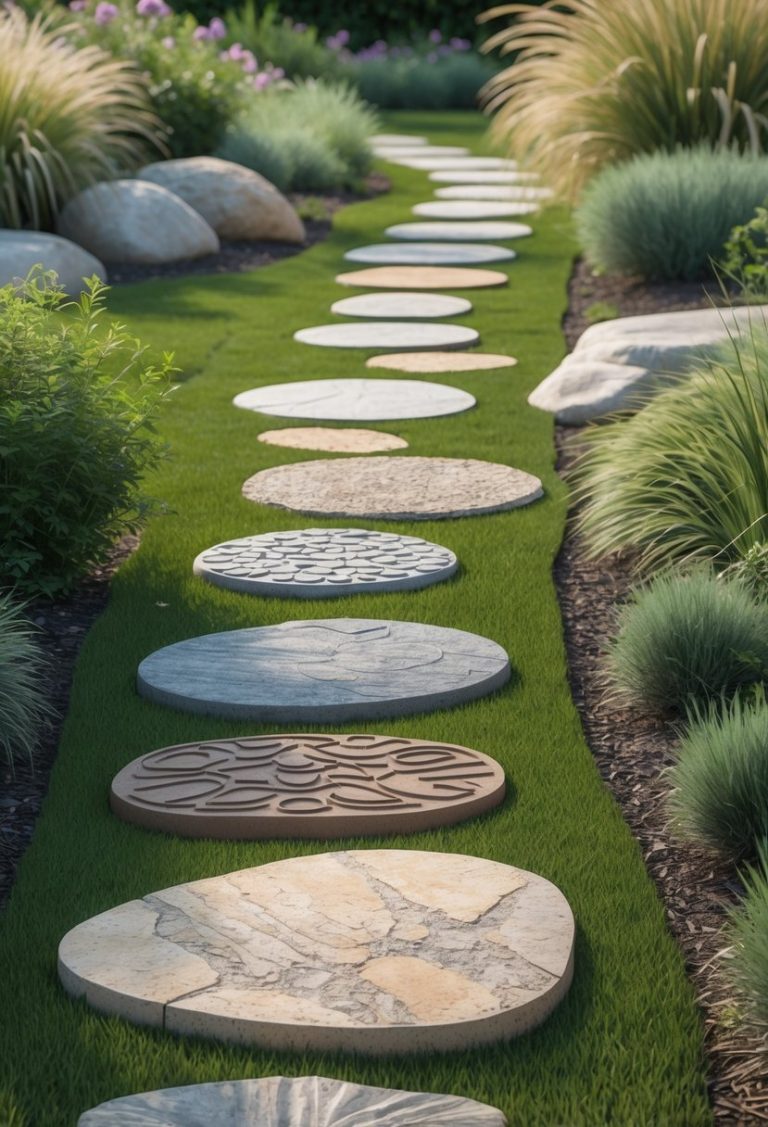 22 Stepping Stone Walkway Ideas To Brighten Up Your Garden Path