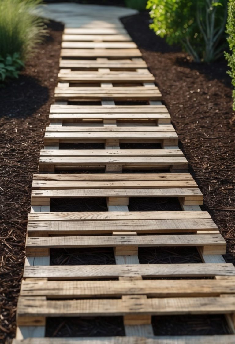 21 Wood Pallet Walkway Ideas To Spruce Up Your Garden Path