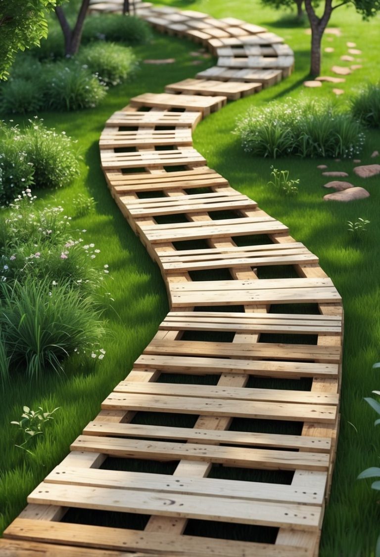 21 Wood Pallet Walkway Ideas To Spruce Up Your Garden Path