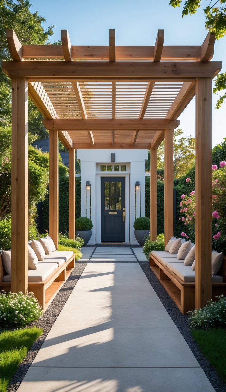 11 Front Entrance Pergola Ideas To Brighten Up Your Home’s Curb Appeal