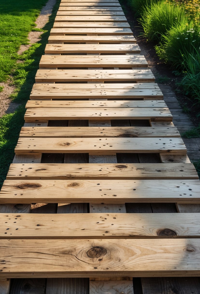 21 Wood Pallet Walkway Ideas To Spruce Up Your Garden Path