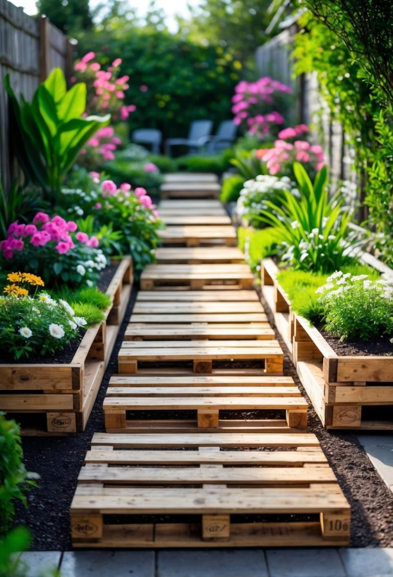 21 Wood Pallet Walkway Ideas To Spruce Up Your Garden Path
