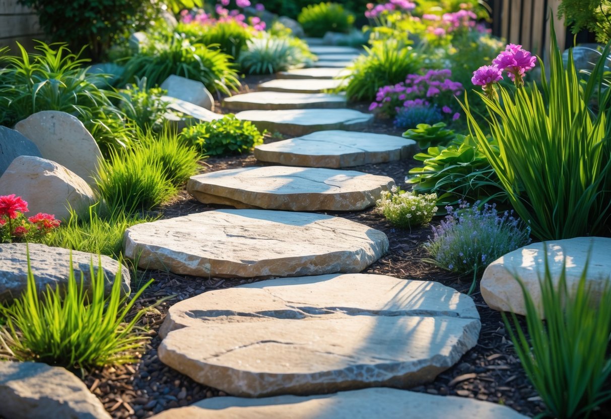 22 Stepping Stone Walkway Ideas To Brighten Up Your Garden Path