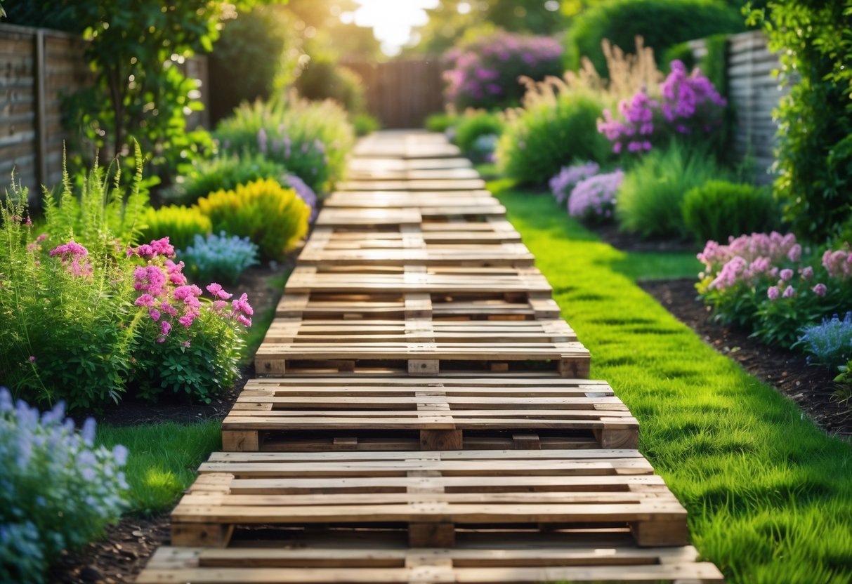 21 Wood Pallet Walkway Ideas To Spruce Up Your Garden Path