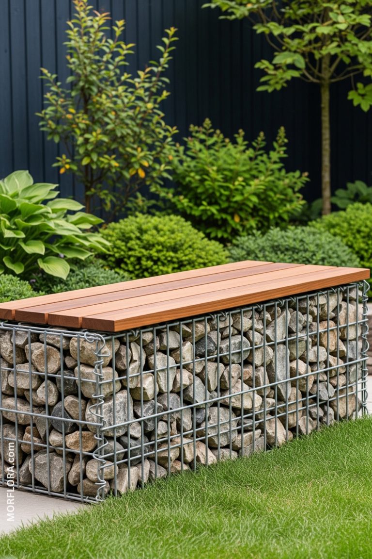22 Gabion Seating Ideas To Brighten Up Your Outdoor Space