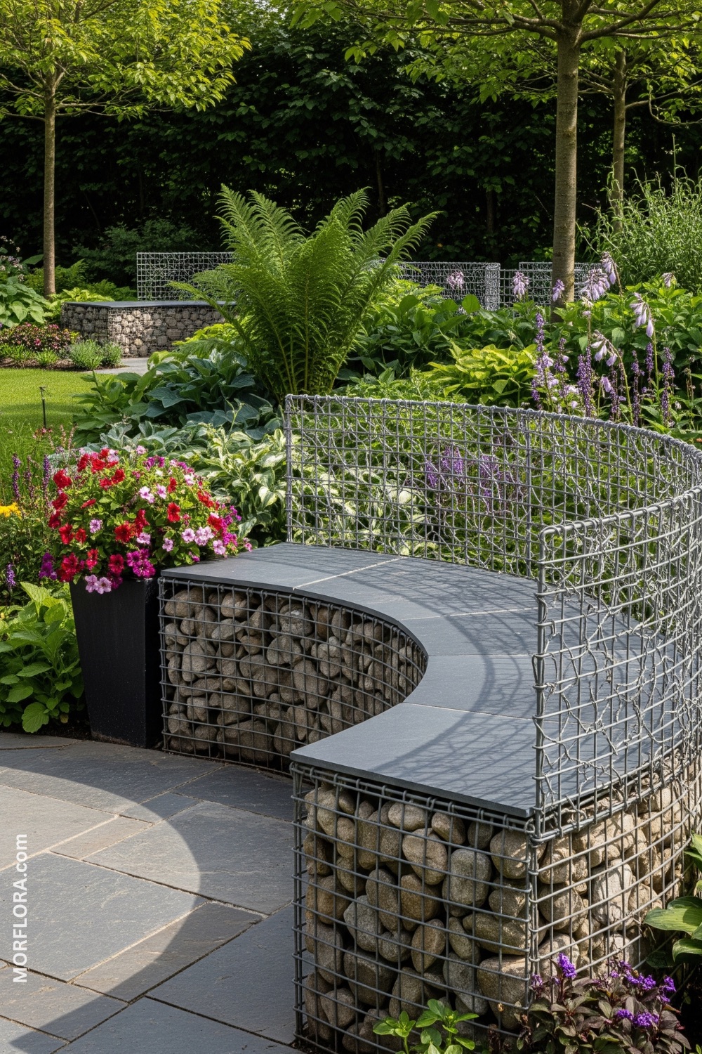 22 Gabion Seating Ideas To Brighten Up Your Outdoor Space