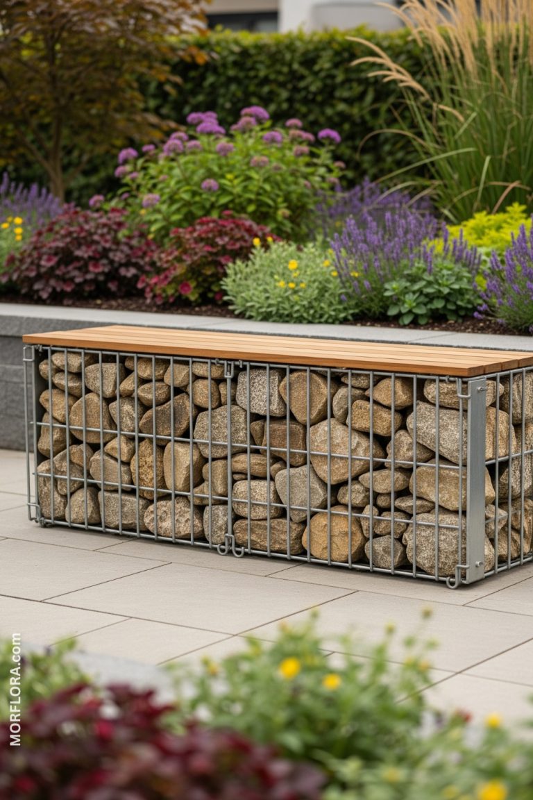 22 Gabion Seating Ideas To Brighten Up Your Outdoor Space
