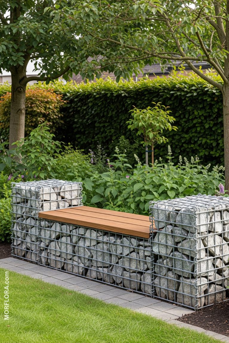 22 Gabion Seating Ideas To Brighten Up Your Outdoor Space