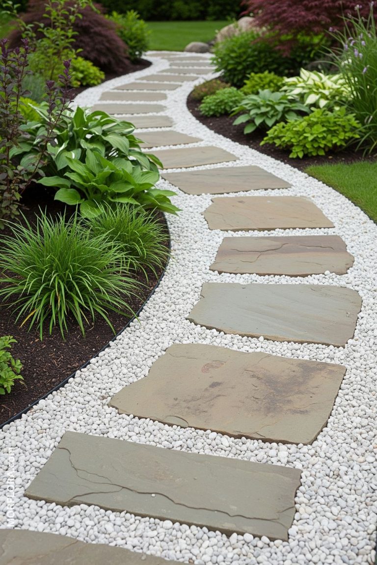 21 Pea Gravel Walkway Ideas To Brighten Up Your Garden Pathways