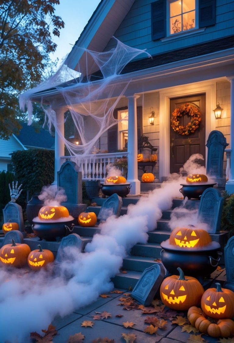 13 Halloween Front Porch Decor Ideas To Spook Up Your Home This Season