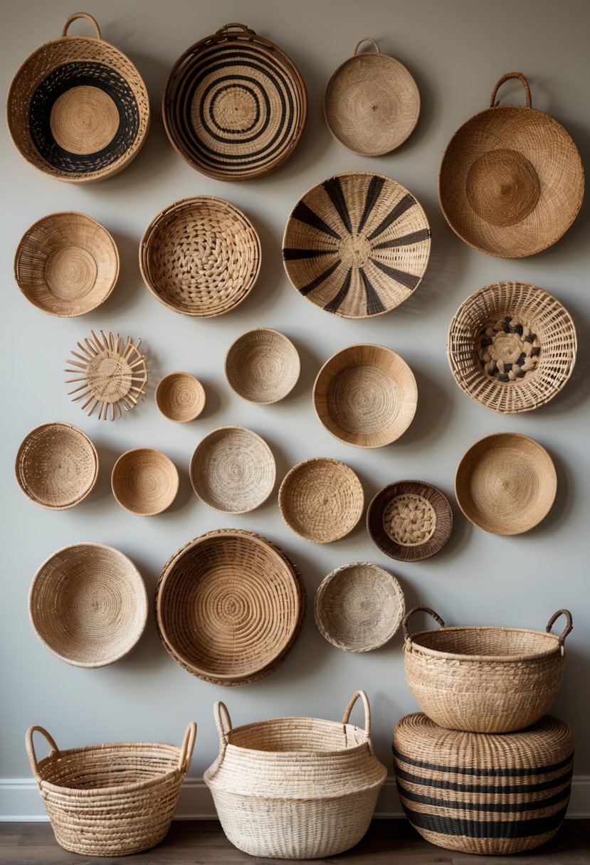 19 Handwoven Wall Basket Decor Ideas