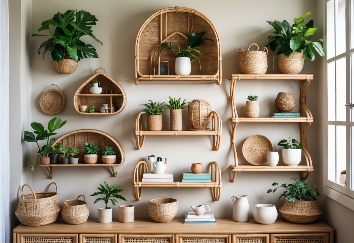 25 Best Rattan Shelf Ideas For Cozy And Stylish Home Decor
