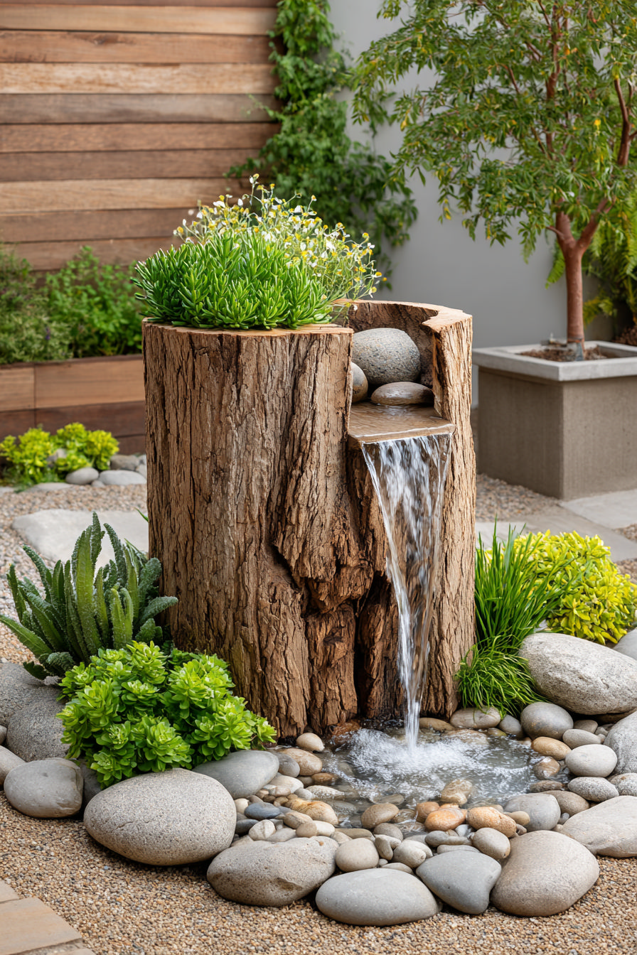 25 Tree Stump Water Fountain Ideas To Spruce Up Your Garden With Charm