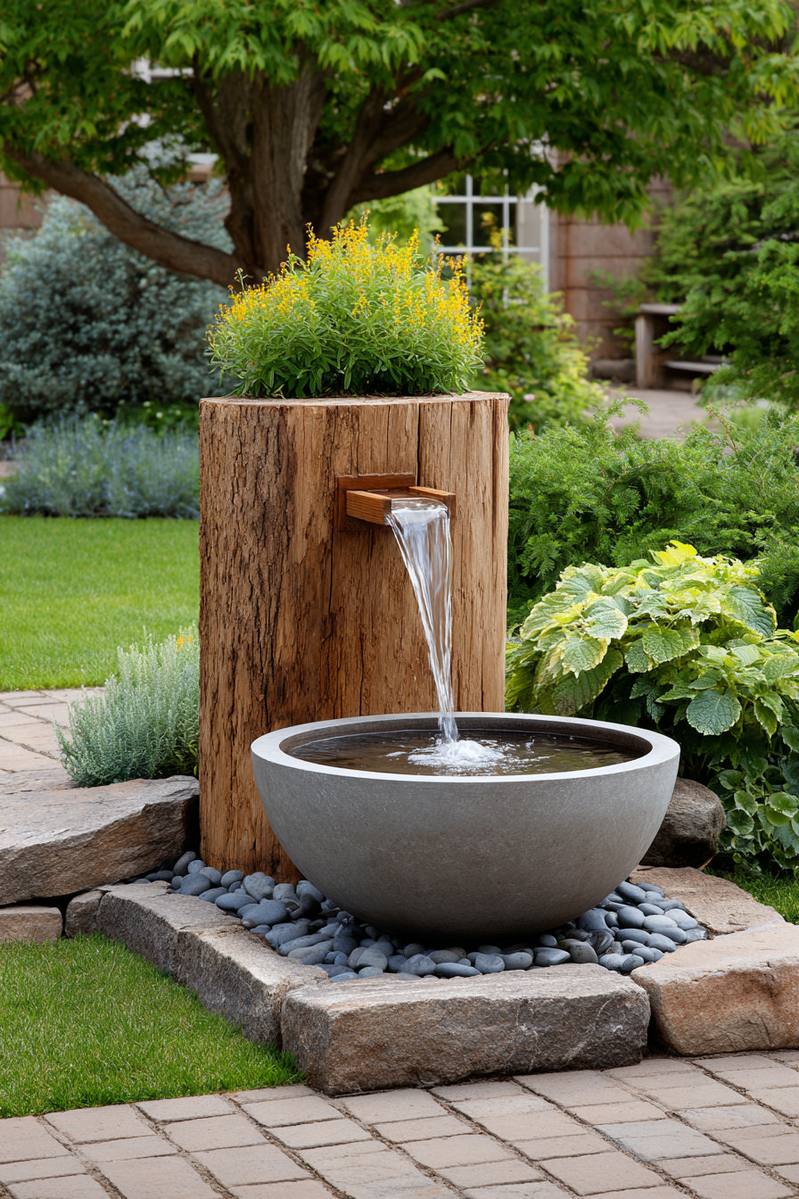 25 Tree Stump Water Fountain Ideas To Spruce Up Your Garden With Charm
