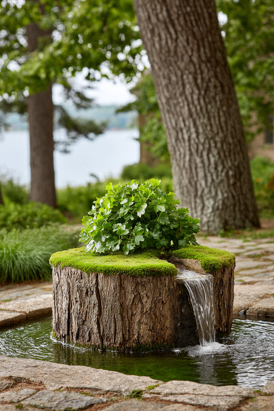 25 Tree Stump Water Fountain Ideas To Spruce Up Your Garden With Charm